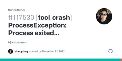 [tool crash] processexception process exited abnormally command