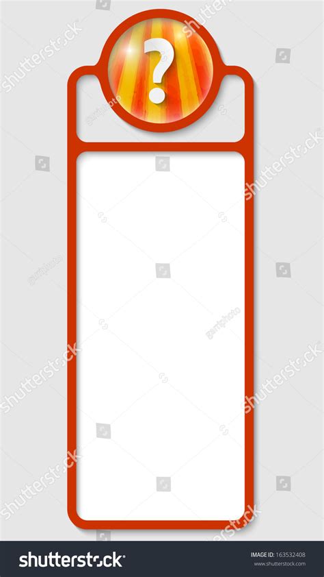 Vertical Box Any Text Question Mark Stock Vector Royalty Free Shutterstock