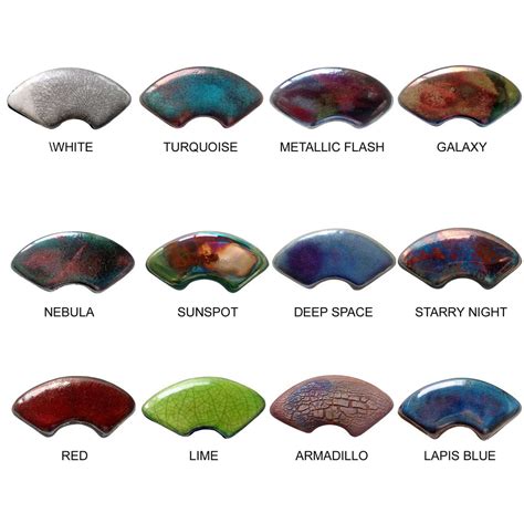 Spectrum Raku Glaze Sample Pack 12 4 Oz Bottles Sounding Stone