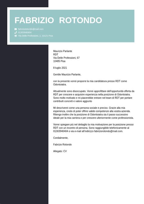 Modelli Di Lettera Di Presentazione Cvwizard