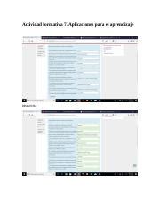 Actividad Formativa 7 Aplicaciones Para El Aprendizaje Docx