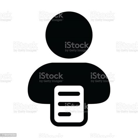 複製圖示向量男性個人設定檔頭像與文檔符號的業務在字形象形圖向量圖形及更多一個人圖片 一個人 人 信 文件 Istock