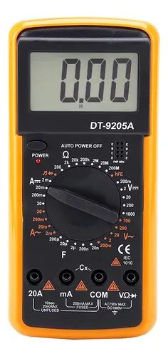 Multímetro Digital Portátil Com Tela Lcd Dt9205a Mercadolivre