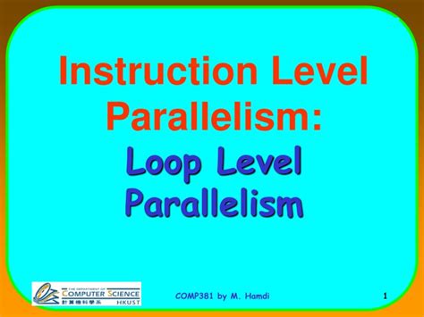 Ppt Instruction Level Parallelism Loop Level Parallelism Powerpoint Presentation Id9351409