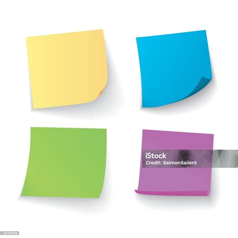 현대 벡터 일러스트 레이 션의 다채로운 스틱 다채로운 스틱 노트 세트 흰색 배경에 고립의 흰색 배경에 현대 벡터 일러스트 레이 션에 격리 설정 참고 가지 식물 부위에 대한