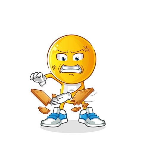 Mascote De Karatê Dos Desenhos Animados De Cabeça De Emoticon Vetor De