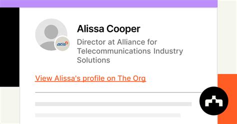 Alissa Cooper Director At Alliance For Telecommunications Industry Solutions The Org