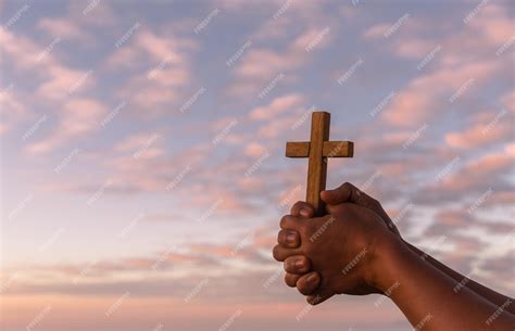 Silhouet Van Vrouw Hand Bidden Spiritualiteit En Religie Vrouwelijke