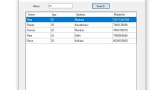 How To Filter The Datagridview Records With Text Box And Radio Button