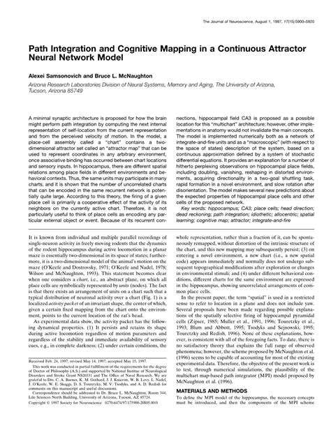 path integration and cognitive mapping in a continuous attractor neural