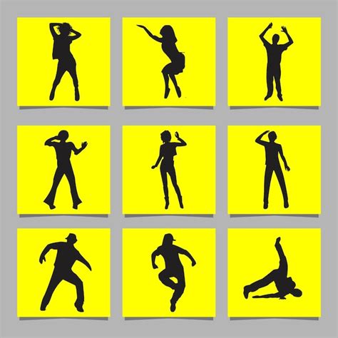 Siluetas De Mujeres Negras Vector Premium