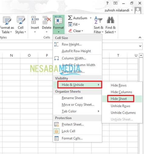 Cara Menyembunyikan Worksheet Di Excel Lengkapgambar