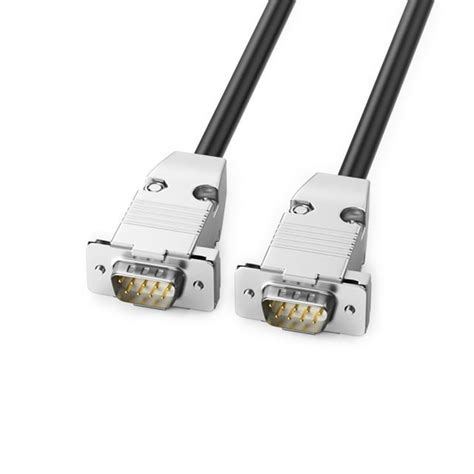 Metal Db9 Serial Cable 9pin Rs232 Male Female Crossover Connection Data