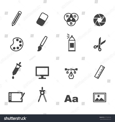 Graphic Design Icons Mono Vector Symbols 277229165 Shutterstock