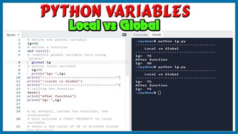 Python Variables Global And Local Variables In Python