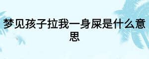 梦见孩子拉我一身屎是什么意思 起名问答 美名宝起名网