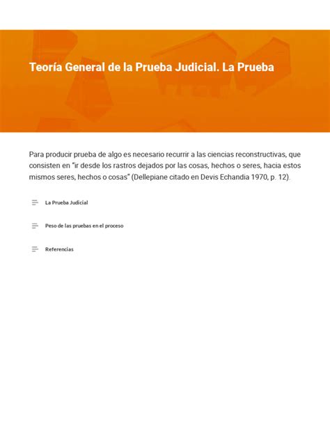 3 Teoría General De La Prueba Judicial Pdf Testigo Experto Testimonio