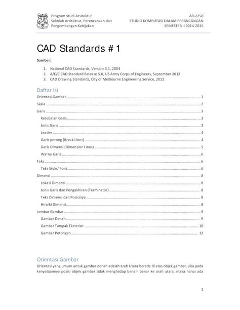 Pdf Cad Standard 1 Dokumentips
