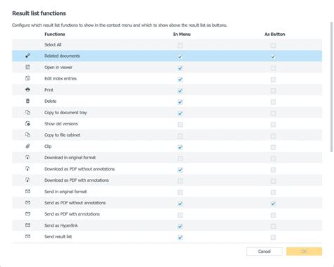 Result List Features On Demand