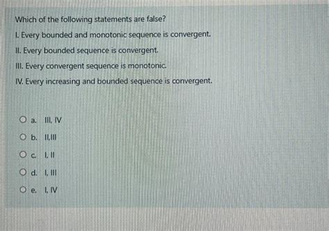 Solved Which Of The Following Statements Are False 1 Every Chegg