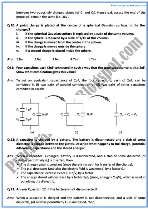 Electrostatics Class 12 Questions And Answers