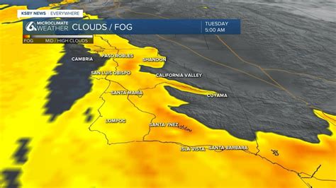 Marine Layer Pushes Into The Interiors Cools Temps Significantly