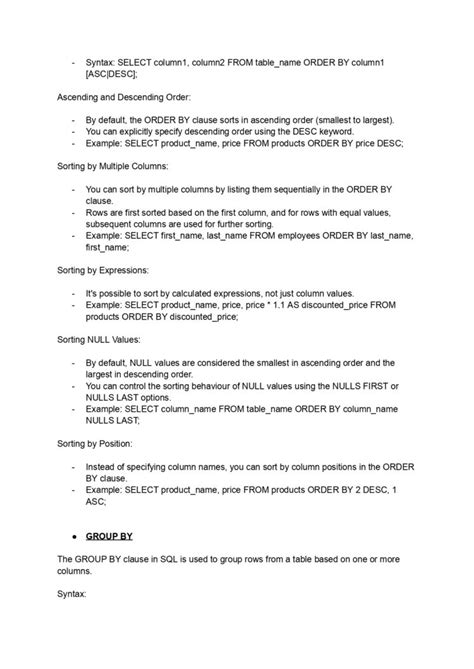 Sql Complete Notes Pdf Connect4techs