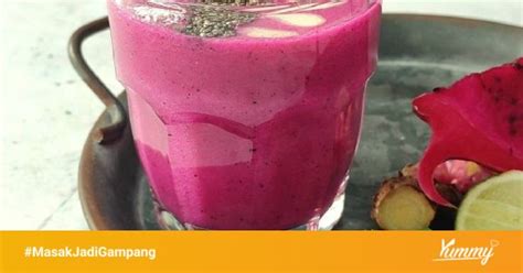 Resep Dragon Fruit Ginger Apple Smoothie Smoothiessobatyummy Sederhana