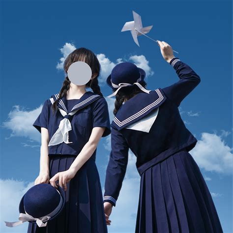 山川会社jk全蓝拉链jk基础款水手服套装原创正统裙三本学院风制服虎窝淘