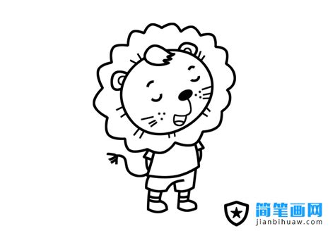 卡通狮子简笔画图片 简笔画网