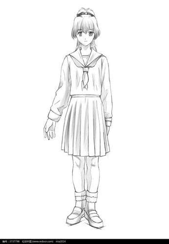 简笔画女孩侧身站立 简笔画女孩侧身站立图片 画趣文库（我爱生活）