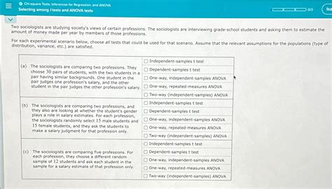 Solved Chi Square Tests Inferences For Regression And