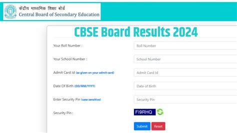 Cbse Class 10th Result 2024 Marksheet Download Link At Cbseresults
