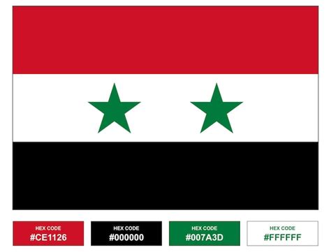 Premium Vector Vector And Hex Code National Flag Of Syria