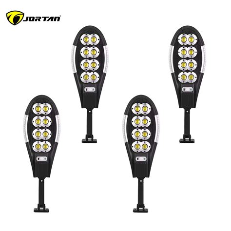 Pachet 4x Lampa Solara Jortan 8 Celule 200cob Led Circular Ip67 Senzor