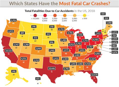 Which States Have The Most Fatal Car Accidents Infographic