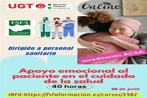 Curso Apoyo Emocional Al Paciente En El Cuidado De La Salud UGT
