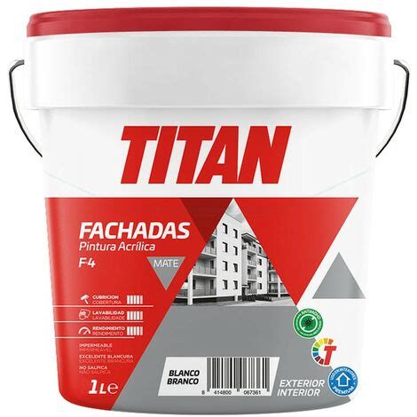 PINTURA ACRIL MATE FACHADAS BL F4 TITAN 1 LT
