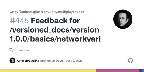 Feedback For Versioned Docs Version Basics Networkvariable Md