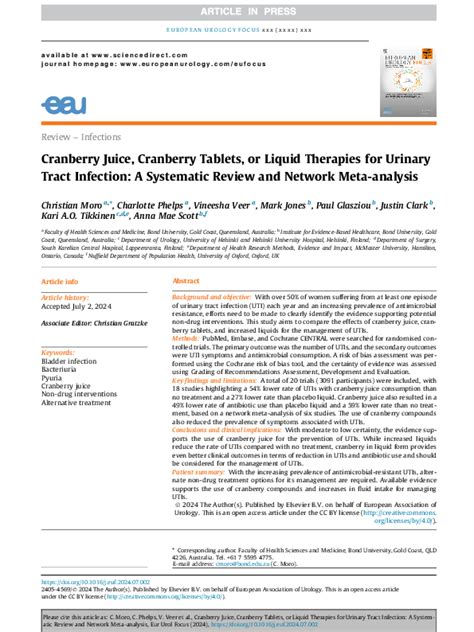 Pdf Cranberry Juice Cranberry Tablets Or Liquid Therapies For
