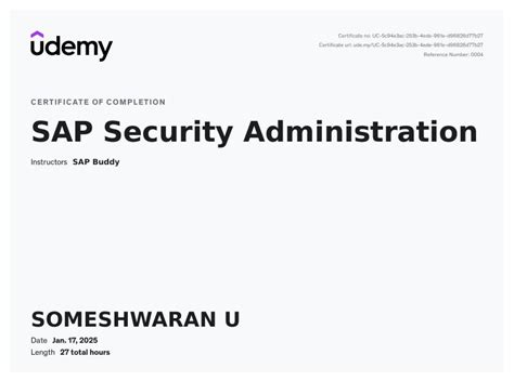 Hello All Happy To Share That I Have Completed The Sap Security