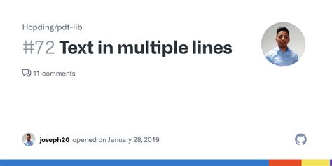 Text In Multiple Lines · Issue 72 · Hopding Pdf Lib · Github
