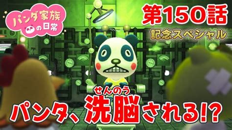 【あつ森アニメ】パンダ家族の日常 第150話「パンタ、洗脳される！？」《謎の組織「良い子研究所」の正体とは！？｠【150話記念特大