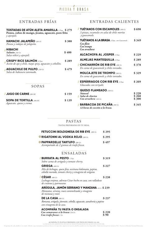 Menú Interlomas Prueba Piedra Y Brasa