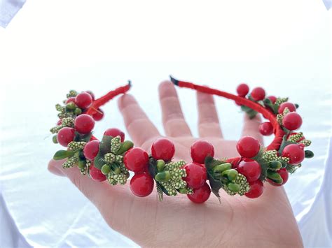 Купити калиновий вінок на голову Червона калина