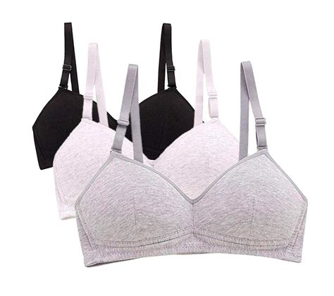 Manjiamei Soft Padded Teenager Training Bra Wireless Everyday A Cup