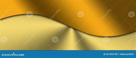 Abstract Background With Overlapping Curved Different Golden Metallic Materials Stock