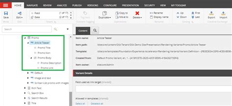 Rendering Variant In Sxa Sitecore With Vlc