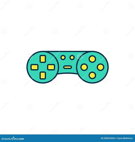 Controlador De Juego De Contorno Relleno O Joystick Para El Icono De