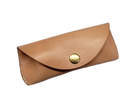 Natural Veg Tan Leather Glasses Case Sunglasses Case Leather Eyeglass
